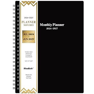 2024-2027 Monthly Planner/Calendar - 3 Year Monthly Planner 2024-2027, Jul 2024 - Jun 2027, 6.3" x 8.4", 36 Monthly Planner with Tabs, 30 Notes Pages, Double-side Pocket, Holidays