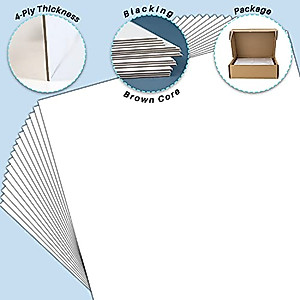 Golden State Art, Pack of 50, Bright White 5x7 Uncut Backing Board/Back Boards for Frame