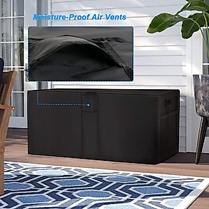 Jungda Patio Deck Box Cover for Yitahome XXL 230 Gallon Outdoor Storage Deck Box, Waterproof Outdoor Storage Box Cover Furniture Cover - 64 x 32 x 33 Inch