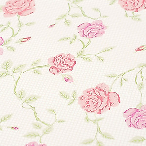 HOYOYO 17.8 x 78 Inches Self-Adhesive Shelf Liner, Self-Adhesive Shelf Liner Dresser Drawer Contact Paper Wall Sticket Home Decoration,Rose Vine