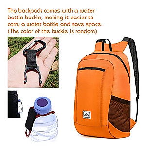 Lywencom Hiking Backpack,Ultra-Light 20L Waterproof Folding Sports Lightweight Waterproof Backpack Suitable for Outdoor Camping Picnic (Orange)