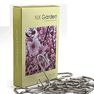NXG 30 Pack 2.5 Inch Nickel Plated Stainless Steel S Hook S Shape Durable Hanging Hooks for Kitchen, Bathroom, Closet, Work Place, Office