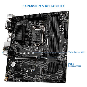 MSI B460M PRO-VDH WiFi ProSeries Motherboard (mATX, 10th Gen Intel Core, LGA 1200 Socket, DDR4, Dual M.2 Slots, USB 3.2 Gen 1, 2.5G LAN, D-SUB/DVI/HDMI, Wi-Fi) (Renewed)