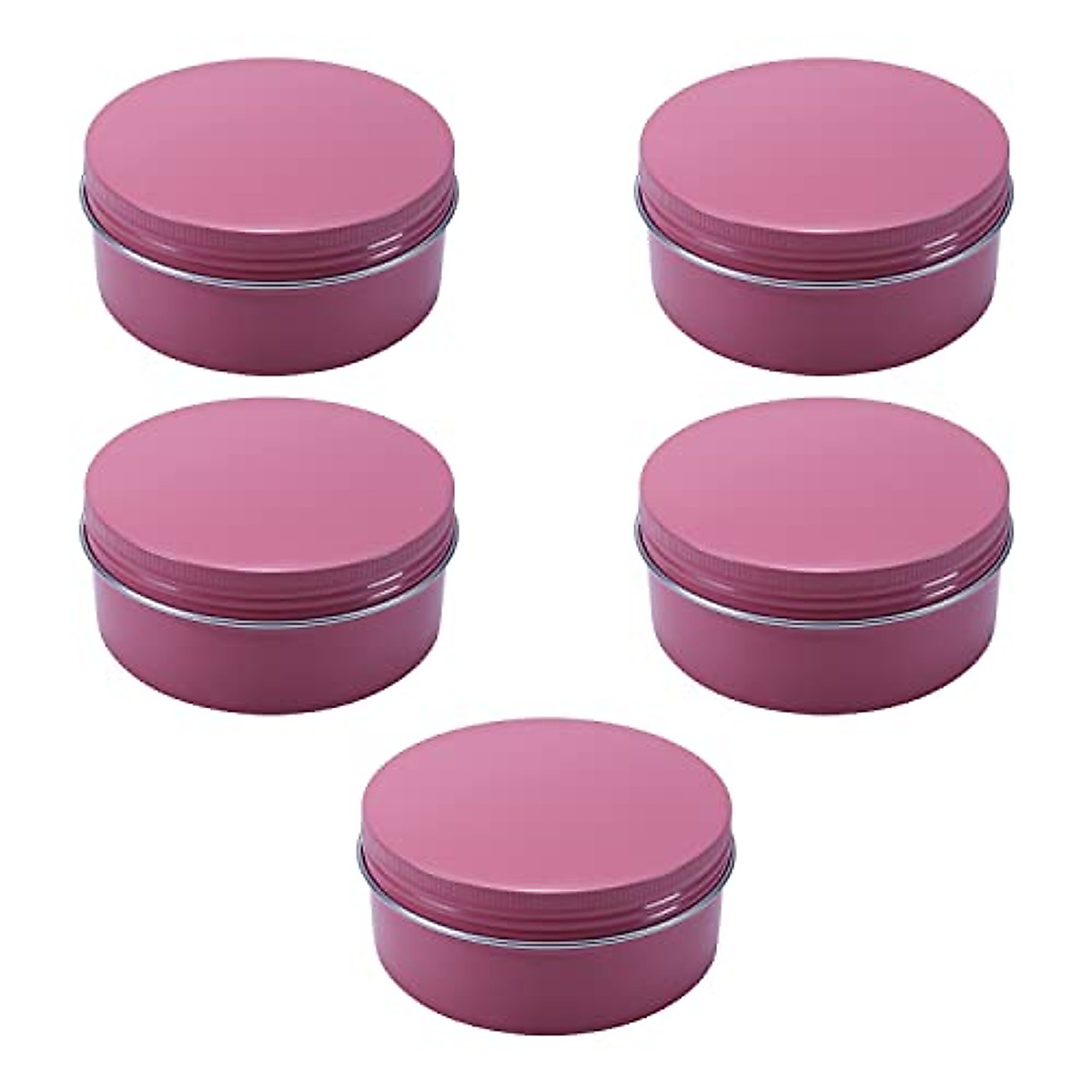 Othmro 12Pcs 5.1oz Metal Round Tins Aluminum Tin Cans Jar Refillable Containers 150ml Tin Cans Tin Bottles Containers with Screw Lid for Salve Spices Lip Balm Tea Candies Silver 83×38mm