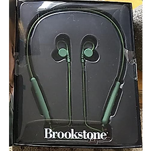 Brookstone FLEXVIBE Wrap-Around Neckband Sports Earbuds Green