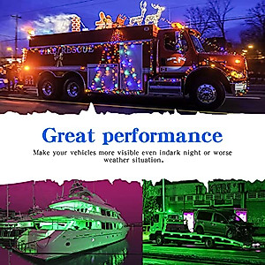 FABOOD F 10PCS Sealed Waterproof Smoked Green 3/4" Mini Round Clearance LED Front Rear Side Indicator Bullet Grommet Marker Bumper Grille Light for Truck RV Car Bus Trailer Pickup Van Caravan Boat