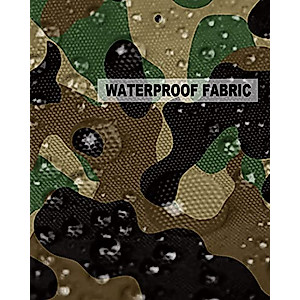 Funnywall88 Waterproof Throw Pillow Covers Set of 2 Camo Couch Pillow Cases Outdoor Sofa Cushion Cover Home Decor for Bed Living Room, 18" x 18"