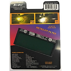 ArcOne S240DUOHorizontal Single Auto-Darkening Filter Welding 2 x 4" Shade 10/11