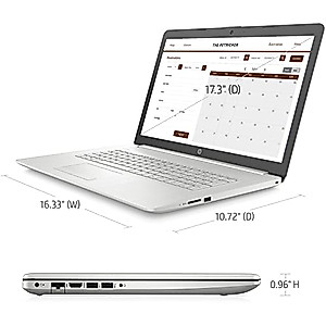 HP 2022 17.3" HD+ Non-Touchscreen Laptop, Intel Core i3-1115G4 Processor, 8GB Memory, 256GB SSD, HDMI, WiFi, Webcam, Bluetooth, Windows 11 S, Silver, 2-Week IFT Support