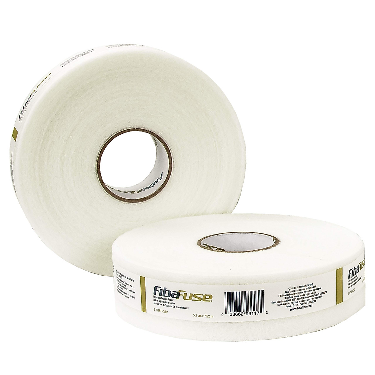 Saint Gobain ADFORS FibaFuse Paperless Drywall Joint Tape, 2-1/16 in x 250 ft - White