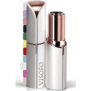 Facial Hair Removal for Women | Electric Razor Device Small Mustache Dermaplaning Remover Tools Tweezers Epilator Trimmer Face Dermaplane Shavers Beauty Gadgets Accessories by VISOFO (Coral)