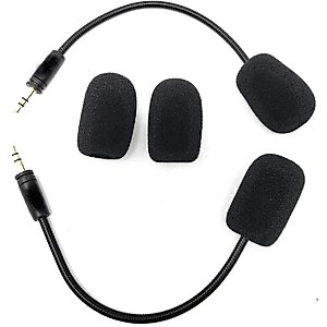 TNE 2-Pack Replacement 3.5mm Game Mics Microphone Boom for Turtle Beach Ear Force XO Four & Recon 150 50 50X 50P 60P Camo Xbox One PS4 Gaming Headsets Premium with Lock