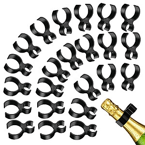 12 Pieces Champagne Bottle Clips for Sparklers, Champagne Bottle Extender Clips Sparklers,Champagne Sparkler Holders Clips for Candel Birthday Wedding Party Supplies