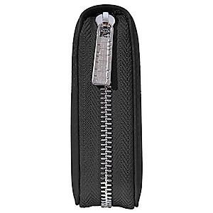 Easyoulife Womens Genuine Leather Credit Card Holder Wallet RFID Secure 36 Slots (36 Card Slots - Black)