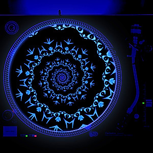 Aphex Twist - DJ Turntable Slipmat 12 inch GLOW (glows under black light)
