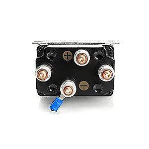 QWORK Solenoid Relay, 12V 250A Winch Relay Solenoid Replacement Contactor for 3000-5000lbs ATV UT Winch Control, 2 Pack