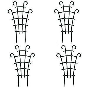 UWIOFF Trellis for Potted Plants, Mini Garden Trellis for Climbing Plants Stackable Plant Trellis Plastic Potted Plant Support DIY Climbing Trellis Flower Pots Supports, 4 Pack