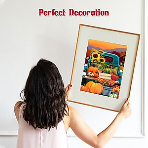 NAIMOER Truck Diamond Art Kits for Adults, DIY 5D Fall Diamond Art Kits for Beginner, Full Drill Pumpkin Diamond Art Sunflowers Painting Craft for Home Decor Gifts 30x40cm