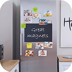 Magnefic Magnetic Squares, 1 Tape Sheet of 70 Magnetic Squares (Each 20x20x2mm), Magnet on one Side, Self Adhesive on The Other Side. Perfect for Fridge Organisation, Art Project, Vision Board