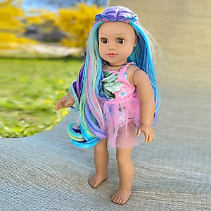 ZITA ELEMENT 24 Pcs American Doll Clothes for 18 inch Doll Clothes and Accessories - Doll Clothing Outfits Dress Swimsuits Tights for 18 Inch Dolls