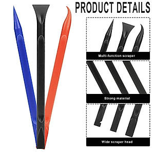 9 Pieces Plastic Scraper Tool, Carbon Fiber Plastic Scraper for Tight Spaces Non-scratch Dish Scraper Cleaning Tool Multipurpose Pen-Shaped Label Scraper for Remove Stickers Labels Paint Oil Stains