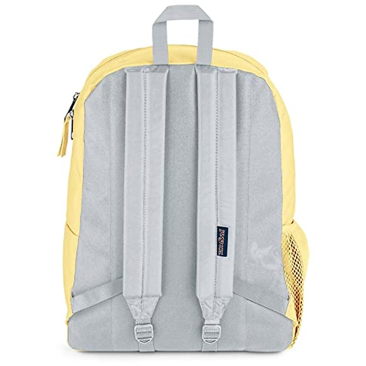 JanSport Cross Town Backpack, Pale Banana, 17" x 12.5" x 6" - Simple Bookbag Adults with 1 Main Compartment, Front Utility Pocket - Premium Accessories