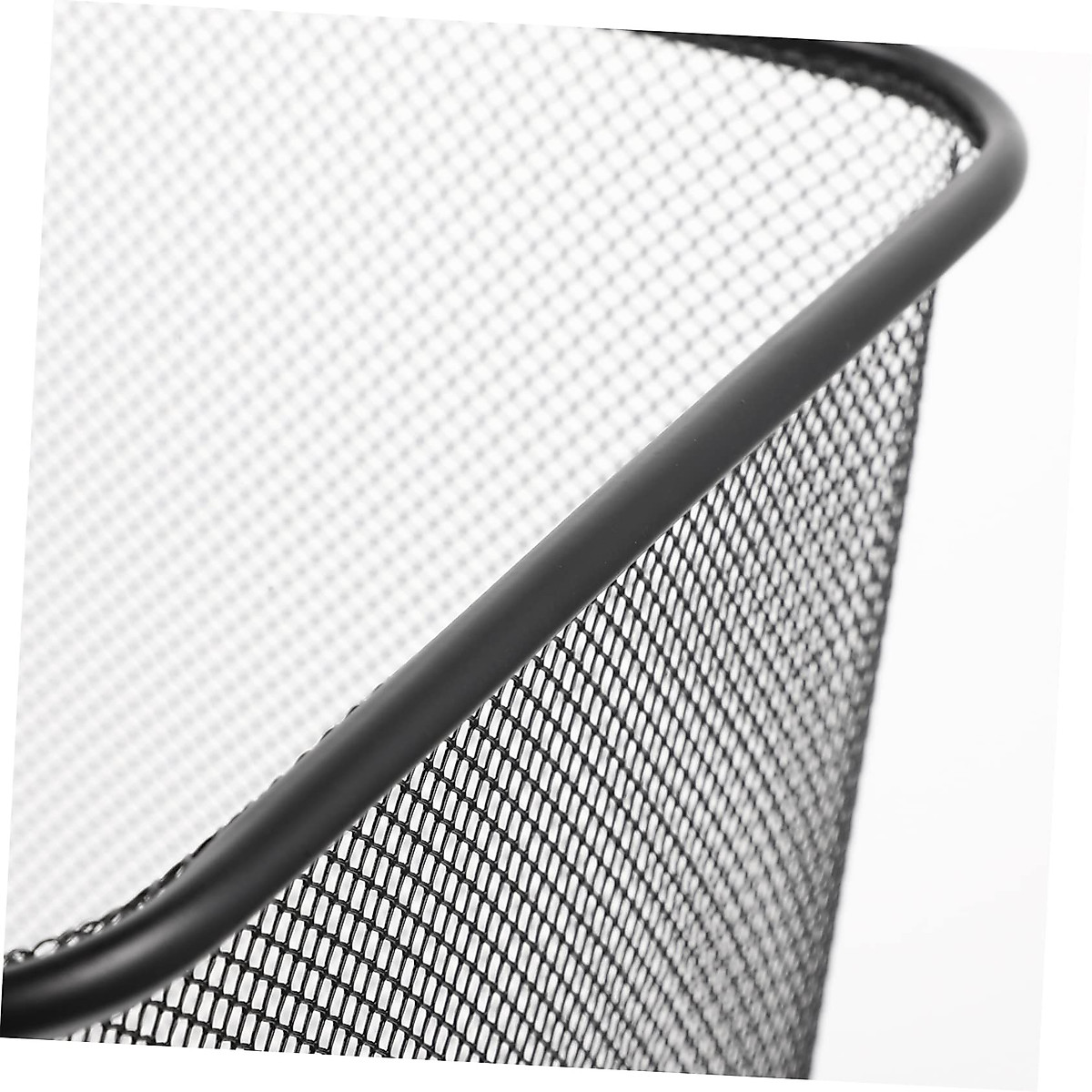 Cabilock Garbage Can Containers with Lids Garbage Container Bin Trashcan for Your Kitchen Basket Bins Lightweight Trash Garbage Bin Bedroom Mesh Trash Can Small Trash Can Bucket Black Iron