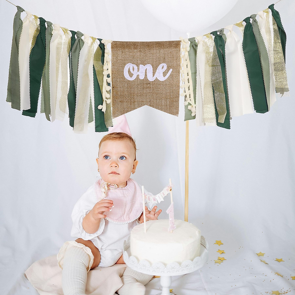 Nydotd 1st Birthday Highchair Banner Baby First Birthday Party Banner Decorations Wild Jungle Theme Safari One Year Birthday High Chair Banner Garland for Boy Baby Shower Supplies