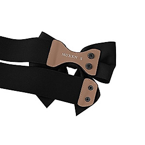 MUXXN Womens Summer Casual Waistband Retro Bowknot Buckle Belts (Black S)
