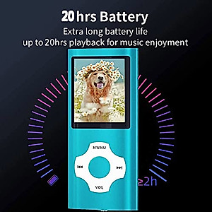 MP3 Player / MP4 Player, Hotechs MP3 Music Player with 32GB Memory SD Card Slim Classic Digital LCD 1.82'' Screen Mini USB Port with FM Radio, Voice Record