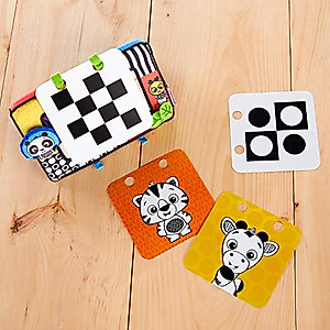 Baby Einstein Flip For Art High Contrast Floor Activity Mirror with Take Along Cards, Tummy Time Play, Newborn+