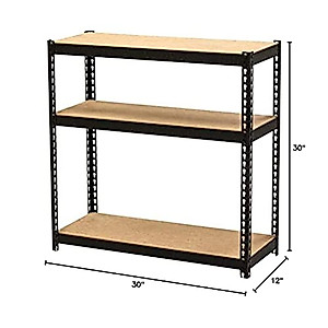 Lorell Narrow Steel Shelving Storage Rack, Black