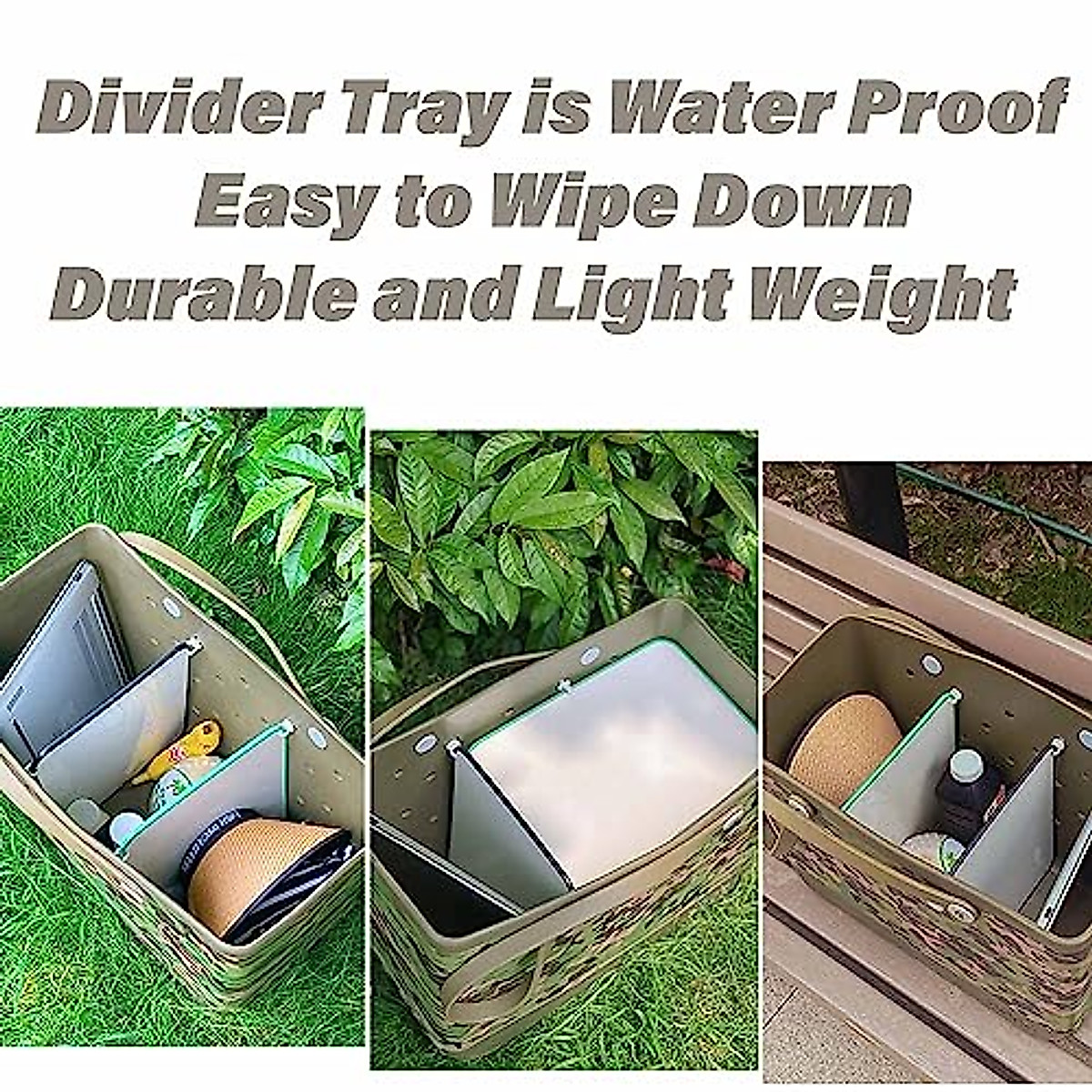 DHYLRICHER 2PCS Divider Tray for Bogg Bag Accessories for BOGG BAG X Large Original Bogg Bag Organizer For Divide Space and Storage