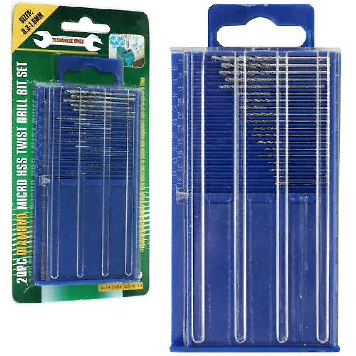 Hawk 20 Piece Diamond Micro High Speed Steel Twist Drill Bit Set