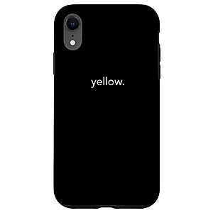 iPhone XR Minimalistic yellow. Minimal Case