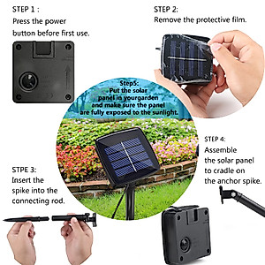 Solar string lights, 14.7Ft 2 Modes Copper Wire Outdoor String Lights 30 LEDs, Solar Bee Fairy Lights for Garden Decor, Party, Wedding, Xmas, Decoration, Yard, Patios, Indoor, Bedroom, etc (1 Pack)