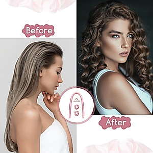 Heatless Hair Curlers For Long Hair, No Heat Hair Curlers Spiral Silk Curlers Hair Rollers, Heatless Curling Rod Headband, DIY Hair Styling Tools for Long Hair To Sleep In Overnight, 39.4 Inch (Pink)