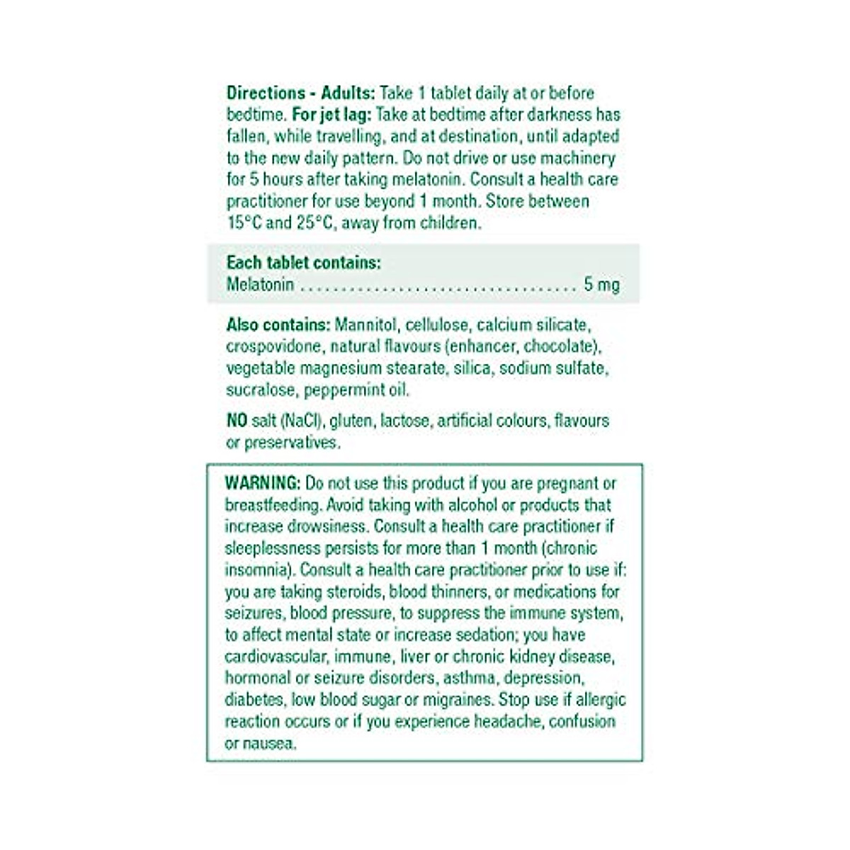 Jamieson Melatonin 5mg Fast Dissolving Tablets 100 Count