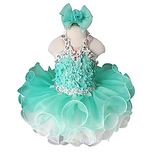 Jenniferwu G040-2 Infant Toddler Baby Newborn Little Girl's Pageant Party Birthday Dress Blue Size 3T