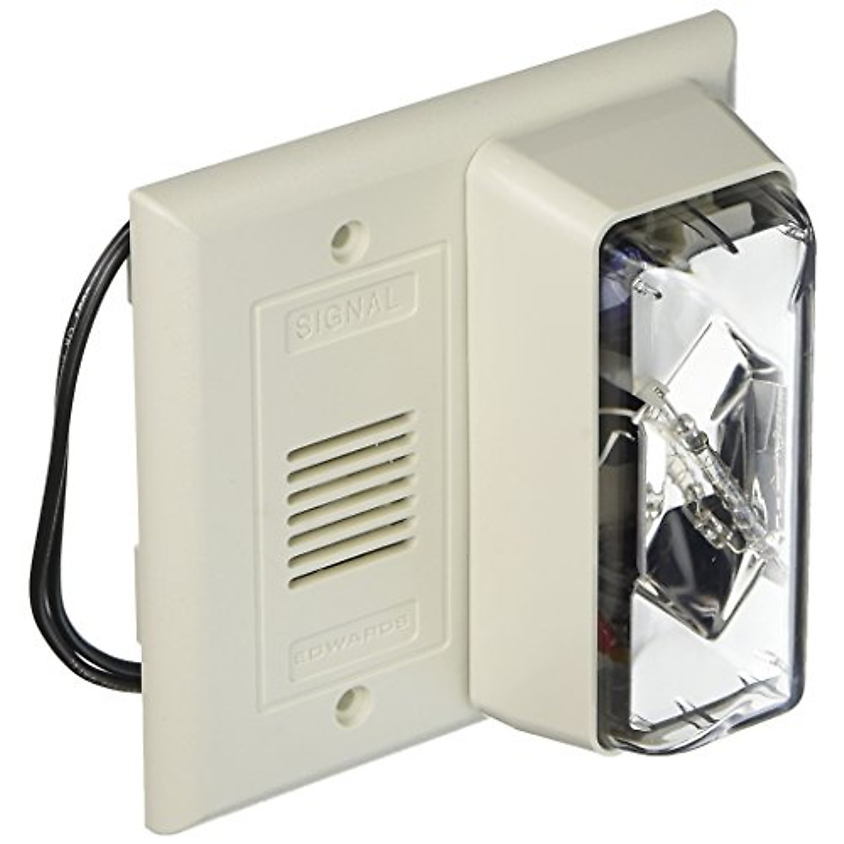 Edwards-Signaling Horn Strobe, Clear, 4-1/2 In. H, 120VAC (7007B-N5)