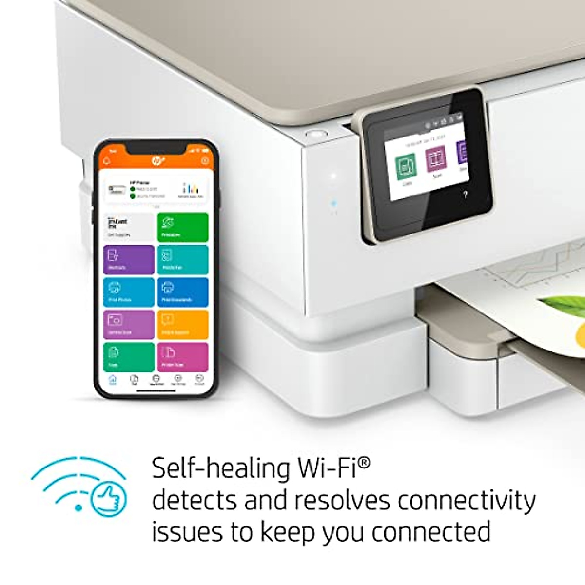 HP ENVY Inspire 7255e Wireless Color All-in-One Printer with bonus 6 months Instant Ink (1W2Y9A) White