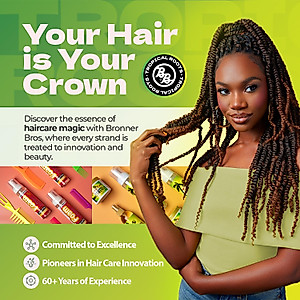 Bronner Bros Tropical Roots Firm Locking Gel - Loc & Twist Gel Ideal for Braids, Twists & Locs with Pineapple & Guava Extracts, Vitamins B5 & B12 - Strong Hold, Non-Flaking, Moisture & Shine - 6oz