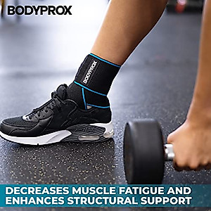 Bodyprox Ankle Support Brace 2 Pack, Adjustable Compression Ankle Braces for Sports Protection, One Size Fits Most for Men & Women