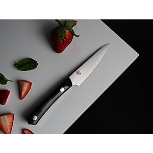 Shun 4 Inch Narukami Paring Knife, 4", Black