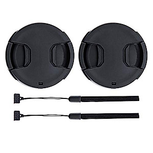 58mm Front Lens Cap Cover with Keeper for Canon EF-S 18-55mm Kit Lens on Canon EOS Rebel T7 T6 T5 T100 4000D 2000D SL3 SL2 SL1 T8i T7i T6s T6i T5i T4i T3i T2i T1i & More Lens with 58mm Filter Thread