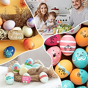 YunKo 6Pcs Easter Eggs Wooden Brown Fake Nest Eggs for Craft Decorate Get hens to Lay Eggs Chicken Coop Accessories