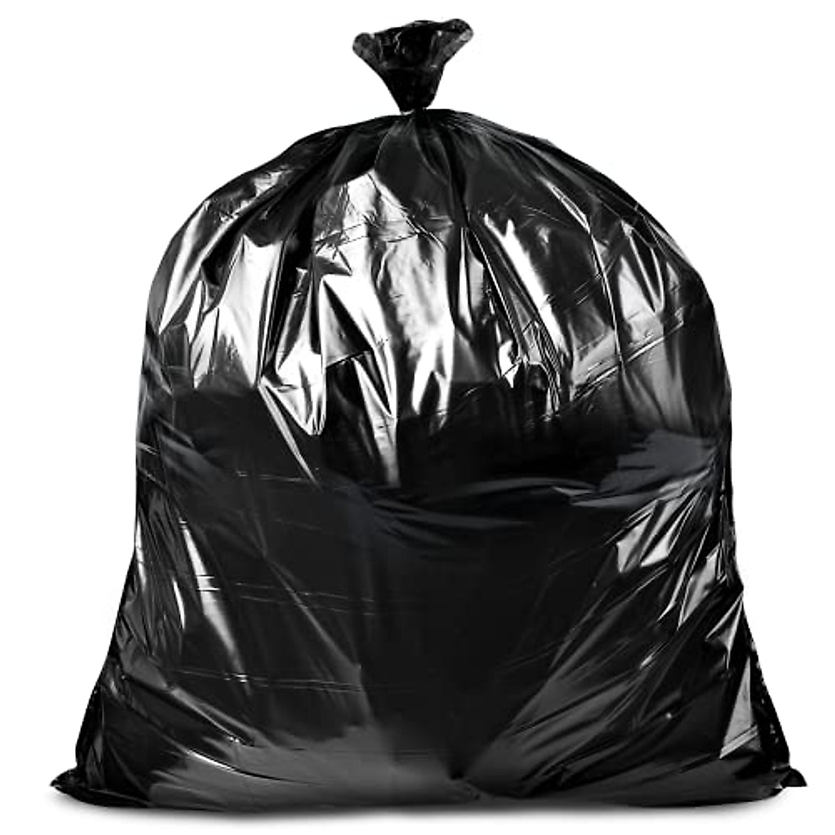 Veska 95 Gallon Trash Bags (Huge 50 Bags w/Ties) 95-96 Gallon Trash Bags Large Black Heavy Duty Can Liners, Large 90 Gal, 95 Gal, 96 Gal,100 Gallon Garbage Can Liners