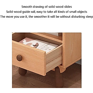 Nightstands Nightstand Cute Beech Wood End Table with Drawer Bedside Table Nordic Bedside Dresse Without Assembly Bedside Cabinet Well Made