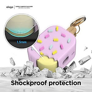 elago Ice Cream Case Compatible with AirPods Pro 2nd Generation Case Cover - Compatible with AirPods Pro 2 Case, Karabiner Included, Supports Wireless Charging, Full Protection (Blueberry)