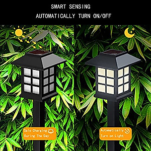 Solar Lights Outdoor Waterproof Landscape Lights for Decoration Solar Outdoor LED Lights Auto On/Off (2 Pack), Solar Lights for Yard, Garden, Landscape, Pathway, Lawn, Driveway (Warm Light)